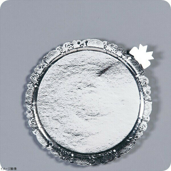 デコラプレートシリーズデコレーションケーキはもちろん、オードブルやデザートの器としてもご利用でき、テーブルを華やかに演出します。材質:紙(表面/耐水耐油加工)カラーJシルバー メーカー品番Y60 外寸(内寸)(mm)φ224(φ183)