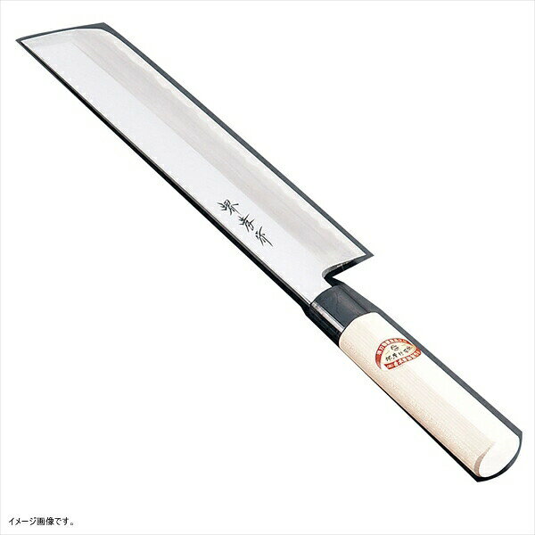 ※庖丁の表示サイズは、マチ付庖丁は刃先からマチまで、 マチなし庖丁は刃渡り寸法となっております。 堺 孝行作 霞研安来の鋼を使用し、廉価でお届けする普及品の和庖丁です。サイズ(cm)_全長(mm)_質量(g)_背厚(mm):30_460_4...