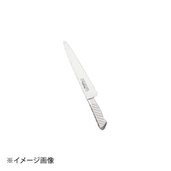 ●3段階にわたる熱処理により、高い硬度と結晶粒子の極細化を実現し切れ味の持続性と研ぎ易さを向上させたステンレスハンドルシリーズ。●刃渡り270mm　背厚2.5mm●全長×幅(mm):405×40●重量(g):200●材質:特殊ステンレス鋼　...
