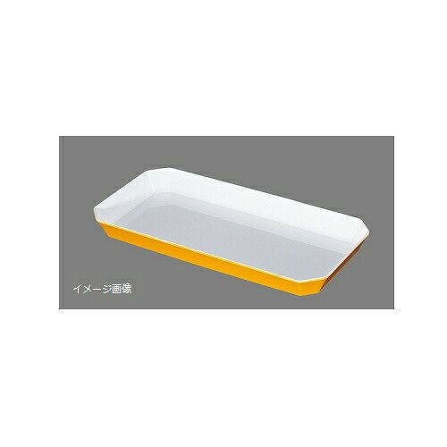 材質:メラミン樹脂(朱/フェノール樹脂)メーカー品番_カラー_間口×奥行×高さ(mm):T03_ホワイトイエロー_414×205×43