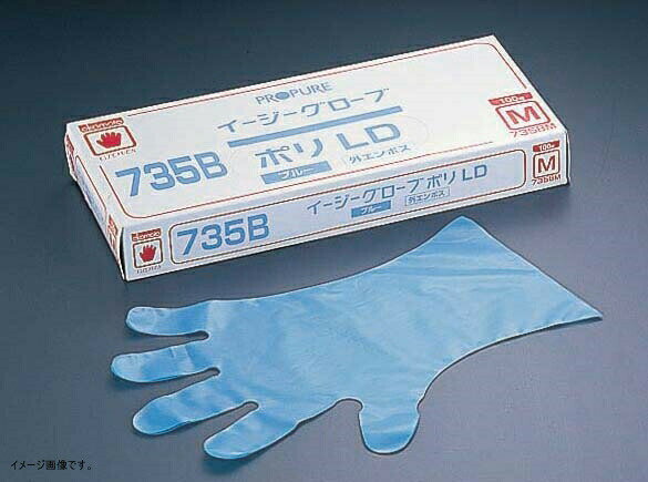 材質:ポリエチレン※外エンボス※使いすて用メーカー品番_サイズ_全長(cm)_手のひらまわり(cm):No.735B_S_29_約26