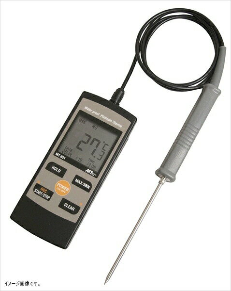 64×25.5×H154センサー針 :φ3.2×長さ110測定範囲 :-100~400℃ 分解能0.1℃本体精度 :±0.3℃(-50~200℃) ±0.8℃(-100~50.1℃、200.1~400℃)サンプリング:1回/約0.5秒温度記...