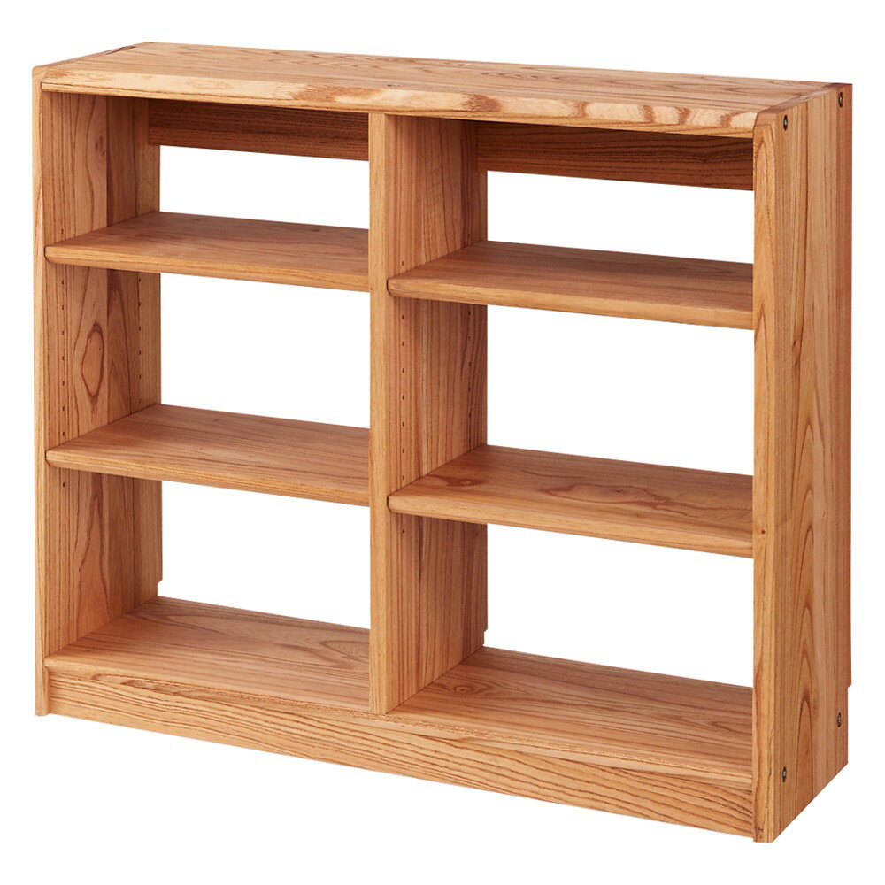 日本の木を使い環境に配慮した天然素材のブックラックデザインと機能性ををプラス・ジャパニーズ・マホガニーとも称される自生木の国産材センダン無垢材を使用。・家具職人が丁寧に仕上げた、使うほどに味わいの増すブックシェルフです。・角を斜めにカットし...