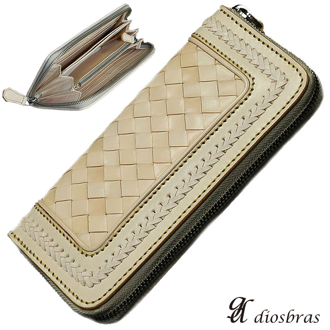 商 品 名 【diosbras-ディオブラス-】サドルレザーラウンドジッパー財布 商品特徴 本革サドルレザーを使用し,クロスメッシュ装飾とパイピングの三重装飾を、立体的かつ高級感あふれるラウンドジッパーウォレットです。 収納部も十分確保し、...