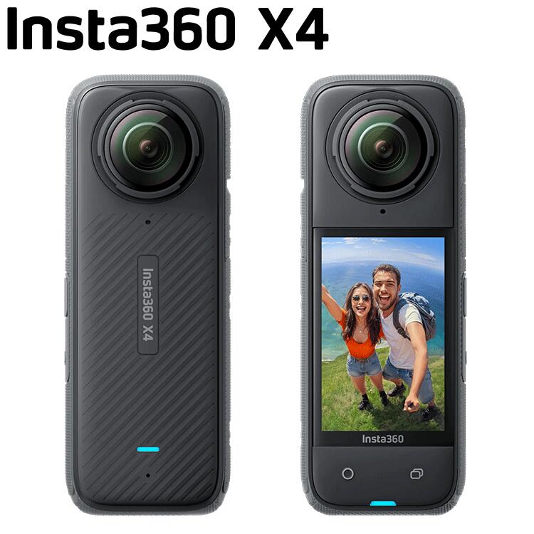 人気の360度全景アクションカメラInsta360「X4」。 前モデル「X3」からさらに進化して登場した「X4」はX3が5.7K30fpsだったのに対し、8K30fps/5.7K30fps/5.7K60fpsに対応！ またバッテリーも大幅の...