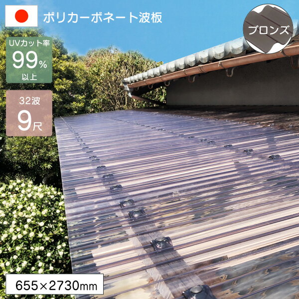耐衝撃性に優れ、ガラスと同等の透明度があるポリカーボネート波板です。 表面に特殊耐候処理を施し、紫外線による品質劣化を防いでいますので、変色も少なく長期にわたりお使いいただけます。用途：○屋根材: パーゴラ、温室、カーポート、テラス屋根など...