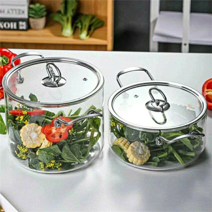 【機能性】直接加熱したり、スープを煮たり、麺を煮たり、電子レンジで加熱したりすることができ [デザイン]洗練されたデザイン透明なガラス調理器具で、蓋を開けたり、食品の風味、熱、水分を固定したりすることなく [高品質素材]耐久性のある硬質ガラ...