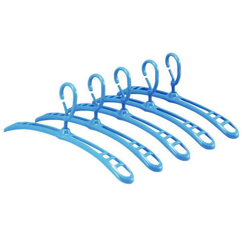 商品名 スルット快乾ハンガー 5本組 商品詳細 かたくずれしにくい幅広構造。型の部分もスリット入りで風の通りを良くしています。ボディにすき間のある幅広ハンガーです。湿った洗濯物が密着せず、風の通りが良く早く乾きます。フックは自由に曲りますの...