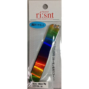 スローリトリープでボディ全体が回転し、アピールしながら泳ぐ、今までにないルアーですサーモンのウキルアー釣りに最適★仕様・規格・寸法★サイズ：100mm/35gカラー：19　グラデーション裏面ダイヤカットメーカー[リセント RECENT][グ...