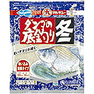 冬〜春に。吸い込み重視タイプダンゴの底釣り冬　チャック袋 冬〜春に特効の吸い込み重視タイプの底釣り専用エサ。エサの重さは比較的軽く、食いの渋い冬場のへら鮒が吸い込みやすく仕上がります。ダンゴエサならではの集魚力に、待てるエサ持ちをプラスした...