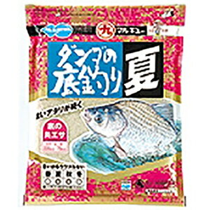 摂餌性がダントツダンゴの底釣り夏　チャック袋 ダンゴの共エサで狙う底釣り専用エサです。摂餌性がダントツ！芯残りがよく、舞い上がりが少ないのでへら鮒のウワズリを抑え食いアタリが持続します。単品でもブレンドしてもOK。作り方も簡単です。 内容量...