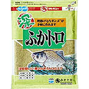 深宙狙いに！重さのあるトロロエサふかトロ　チャック袋 エサ作りが簡単なダンゴ感覚のトロロエサ。重いエサに仕上げてあるので管理釣り場でウワズリが激しいとき特に有効です。単品でチョーチン釣りに。またブレンド性にも優れているため軽めの麩エサをブレ...