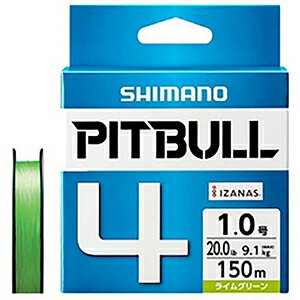 しなやかさと、なめらかさを両立超低伸度ルアーキャスティング用PEライン原糸の均等性に優れた4本編工法「VT工法」★仕様・規格・寸法★PL-M74S ライムグリーン 300m 2.0号【ピットブル 4】カラーライムグリーンPE編み本数4.0長...