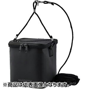 塩ガミしにくいファスナーのメッシュフタ付。魚も入れられる水汲みバッカン★仕様・規格・寸法★サイズ：21cm重量(kg)：0.6本体寸(cm)：21×21×23