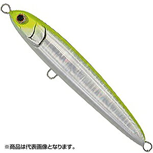 プラグ未開のディープレンジ攻略ロックショア青物ゲームの新釣法、誘い上げ★仕様・規格・寸法★カラー:ライムチャートグロー全長:130mm重量:70gタイプ:シンキングフックサイズ:＃1/0リングサイズ:＃6