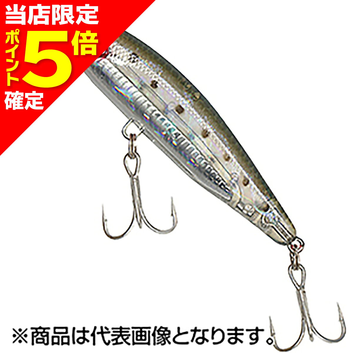 圧倒的アピール力。高速巻き専用ヘビーミノー★仕様・規格・寸法★Length：84mmWeight：27gType：FAST SinkingRing：#4Hook：#4Color：シラスシルバー