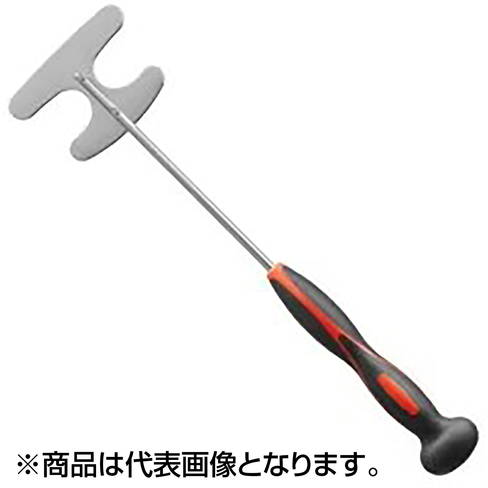 グリップは一体成型で剛性と滑りにくさを実現したT型グリップ。★仕様・規格・寸法★素材： ブレード：ステンレス、シャフト：ステンレス、グリップ：樹脂＋ゴム全長(cm)：42