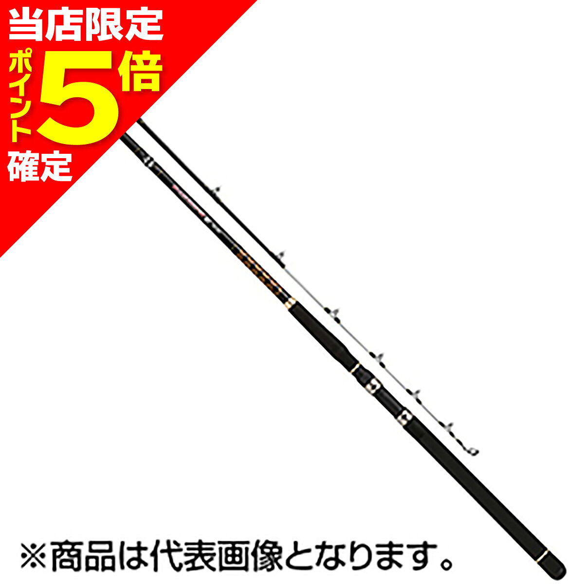 中深場での大物釣りに規格:200-240全長（m）:2.40継数:2仕舞（cm）:125自重（g）:408先径/元径（mm）:4.8/22.2適合錘:120〜350号カーボン率（％）:60両軸ベイトモデル