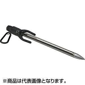 暗い場所でも位置が分かる、光るサーフロッドスタンドです。 ★仕様・規格・寸法★ パッケージサイズ(H×W×Dmm)：380×140×45 カラー：ブラック・シルバー