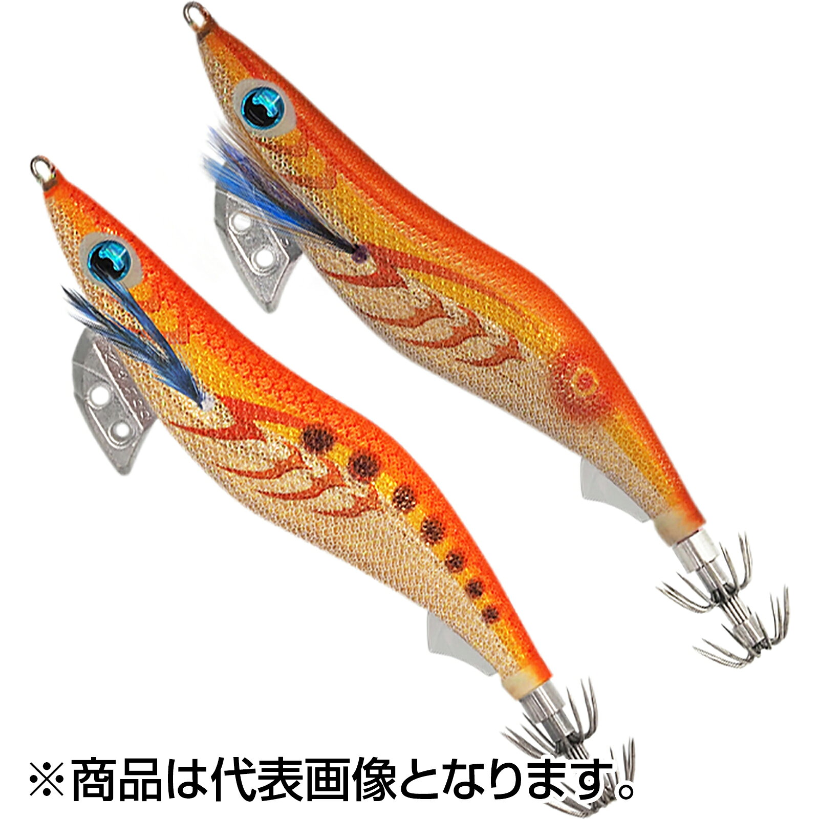 安定したスローフォールでスレイカを攻略するシャロー・スーパーシャロータイプ★仕様・規格・寸法★布の種類：ラメ布ボディカラー（下地）：金サイズ：3号重量：14.5g全長（針ヌキ）：90mm沈下タイプ：スーパーシャロー沈下スピード：約8秒/m