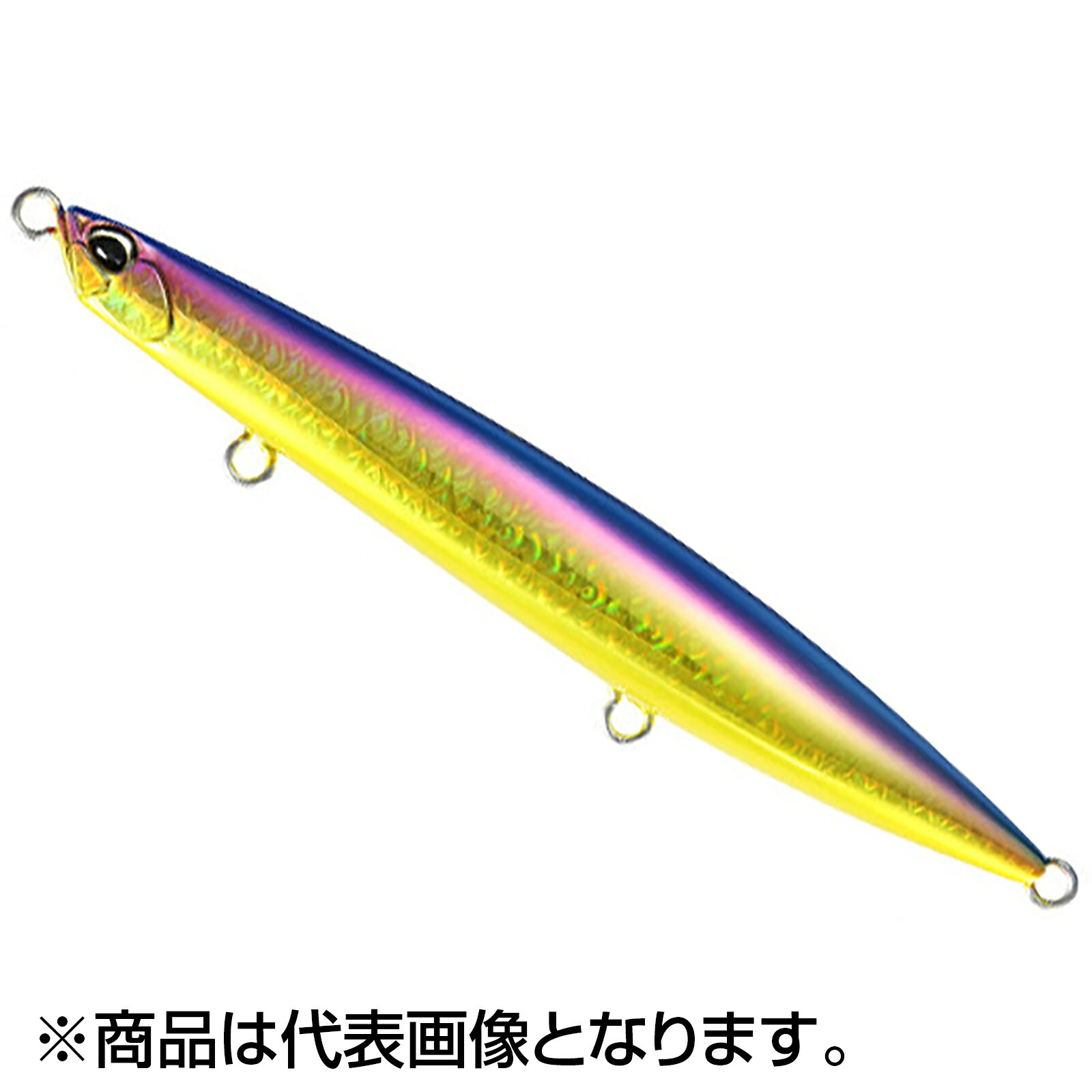 ゆったりとしたスイングアクション。スリムロングのシンキングペンシルが放つ存在感。★仕様・規格・寸法★Length：120mmWeight：38gType：重心固定・シンキングRange：0.5~3.0mHook：ベリー＃5・リア＃4Ring...