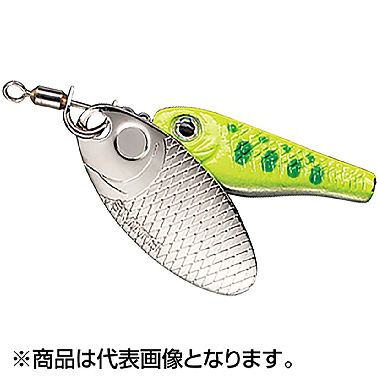 フィッシュボディースピナー★仕様・規格・寸法★カラー：23.チャートヤマメWEIGHT：4gSIZE：50mmBODY LENGTH：25mmHOOK：化研トレブルフック#10
