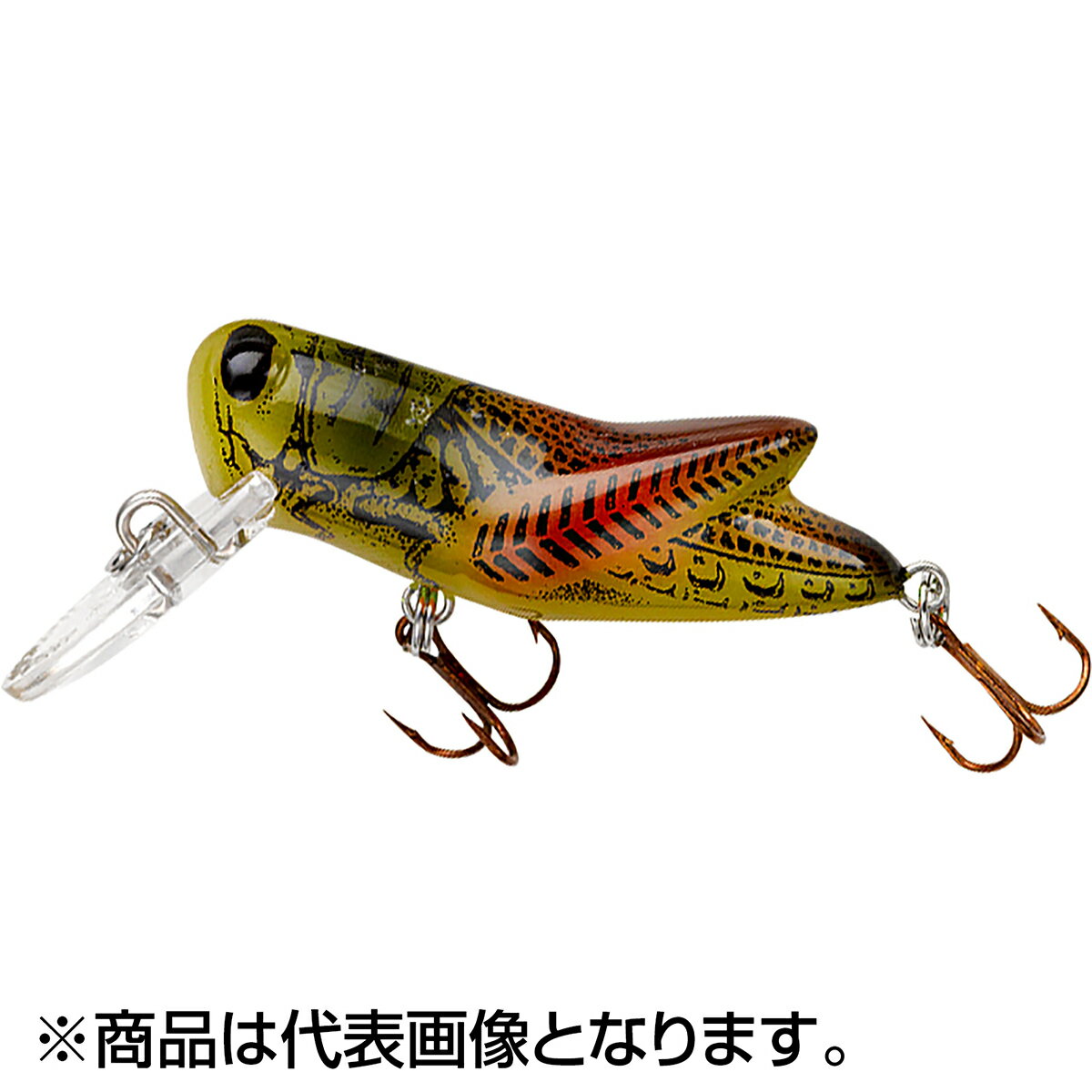 バッタやコオロギを模した小型プラグ。バス、ブルーギル、そしてトラウトにも高い実績があります。水面で誘うもよし、クランクベイトのように引いて誘うのも効果的です。★仕様・規格・寸法★LENGTH：1-1/2" (3.81cm)WEIGHT：3/...