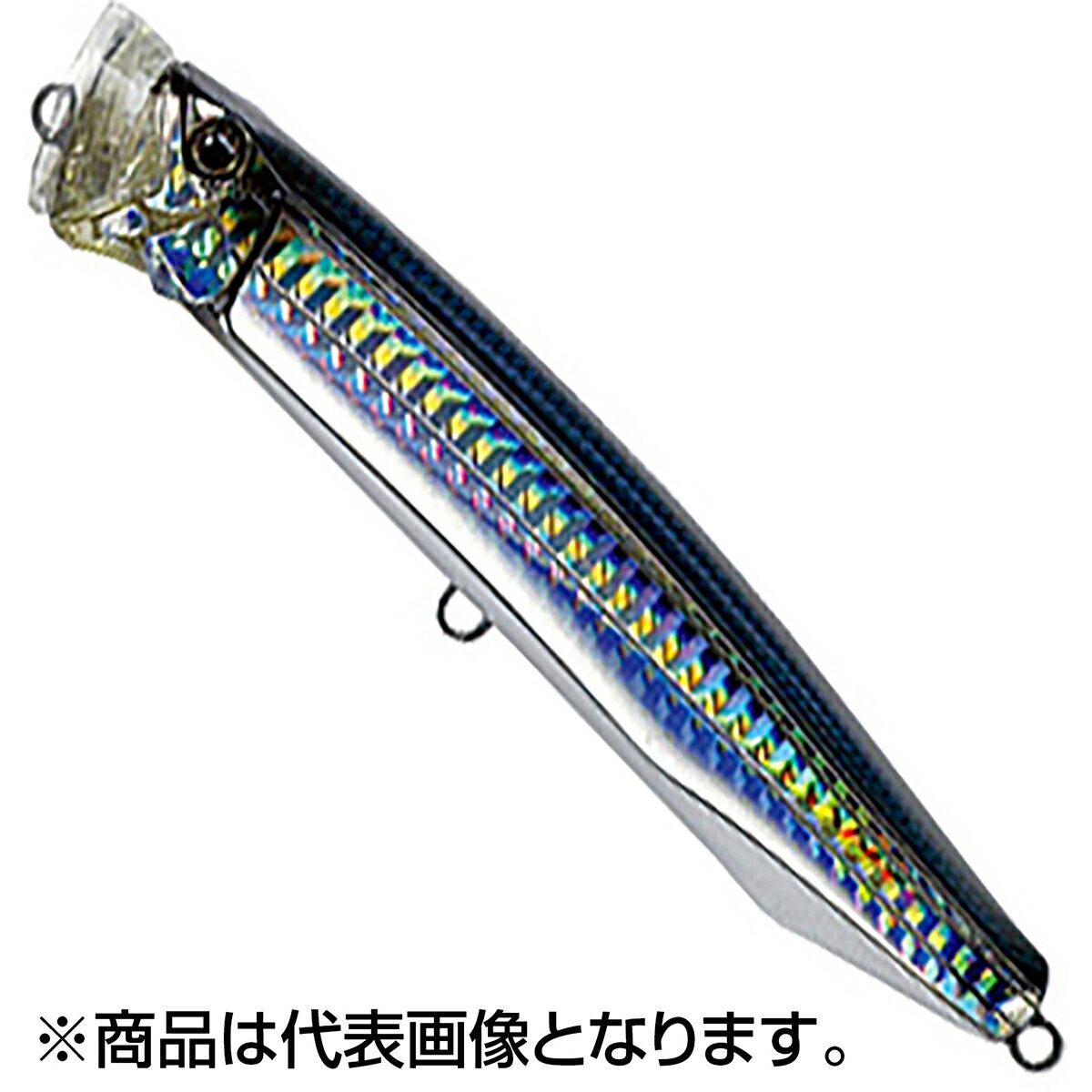 水面下、泡をまとってウォブリング。主なターゲットは、ヒラマサをはじめとするオフショアの青物。連続したショートジャークで、水面直下を、泡をまとってウォブリングで泳ぎます。テール部分 にウェイトを集中させ、浮き姿勢はほぼ垂直。連続ジャーク後の僅...