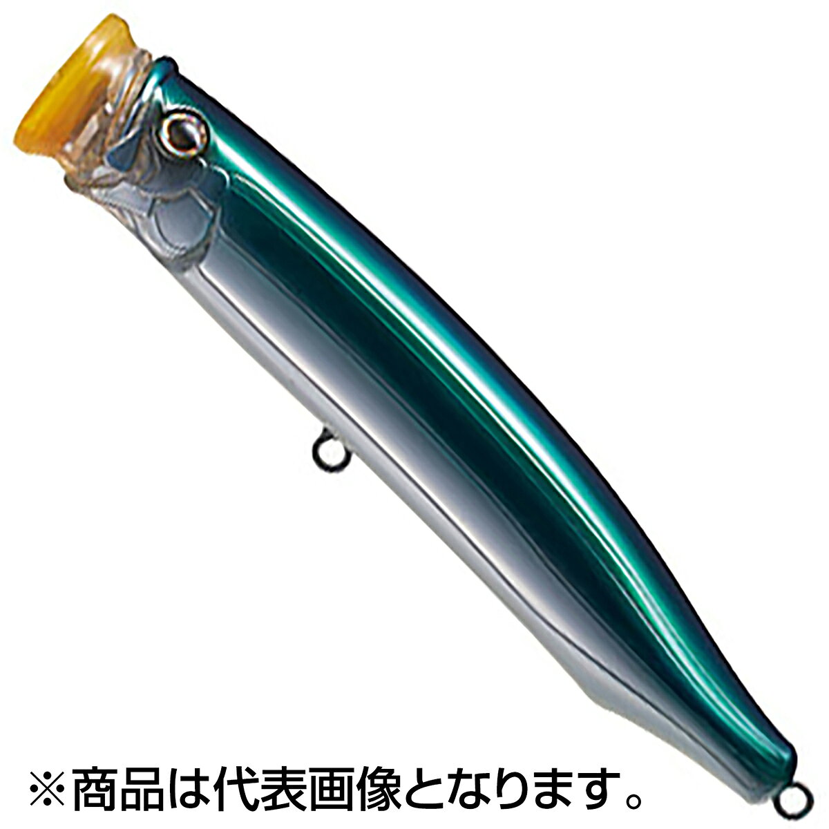 水面下、泡をまとってウォブリング。主なターゲットは、ヒラマサをはじめとするオフショアの青物。連続したショートジャークで、水面直下を、泡をまとってウォブリングで泳ぎます。テール部分 にウェイトを集中させ、浮き姿勢はほぼ垂直。連続ジャーク後の僅...