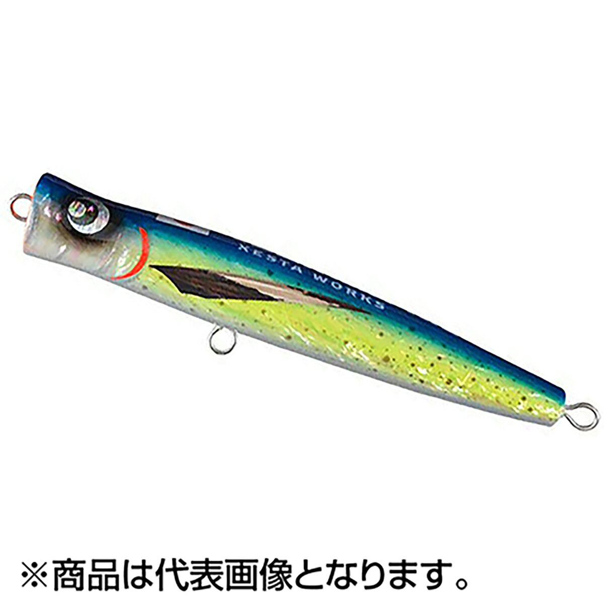 樹脂素材＋ウッドのハイブリットポッパード派手なスプラッシュとポップサウンドが広範囲のターゲットにアピールする。XESTA WORKS 第2弾 ハイブリッドフローティングポッパー「 ICEMAN 」 アイスマンウッドに樹脂素材を被せたハイブリ...