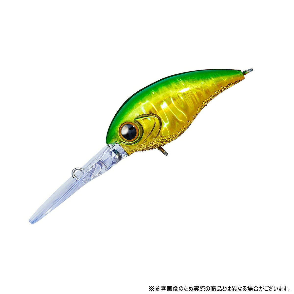 ★仕様・規格・寸法★全長:45mm自重:7.4gカラー: #A104B グリーンゴールド潜行深度: 4m+ウェイト内蔵リップ採用