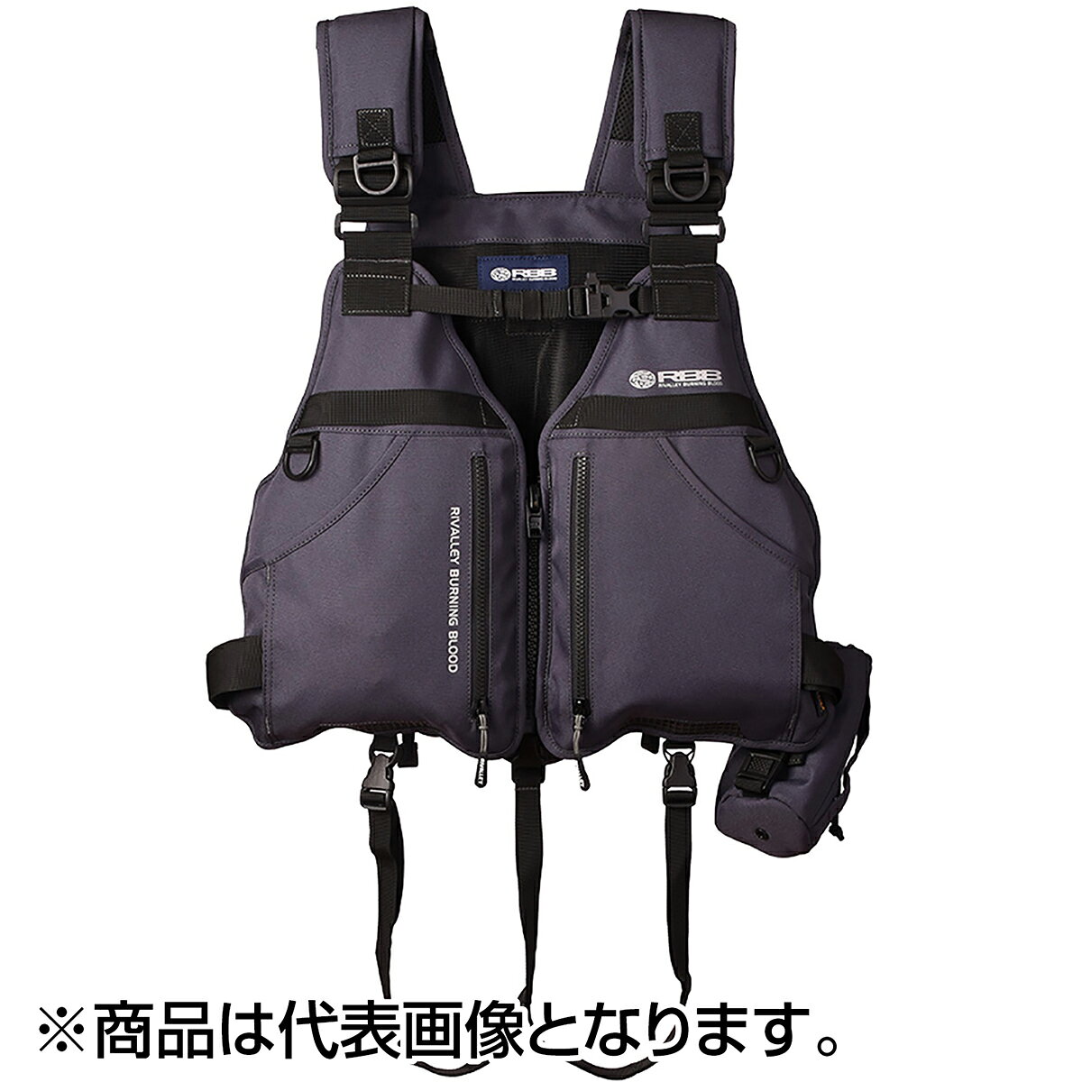 大容量バックパックモデル地磯をランガンするフィッシングスタイルに適したバックパック一体型ライフベストウエストバック併用時、ライフベスト本体に干渉しないショート丈モデルロッドワーク、足元の視認性を考慮し、ルアーケース収納用フロントポケットを排...
