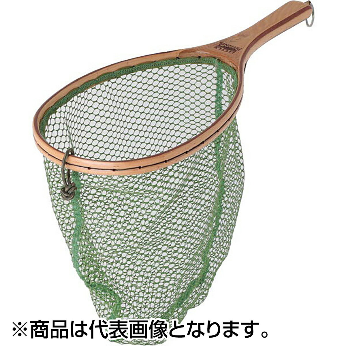 ・内径約24cm（8寸）のウッドフレームの軽量ランディングネットです。・尺までの対象魚の写真撮影に最適です。・鮮やかなオリーブ色のネットは魚にやさしいPVCコーディング。ラバーネット同様の魚へのダメージの軽減はそのままに、ラバーネットより大...