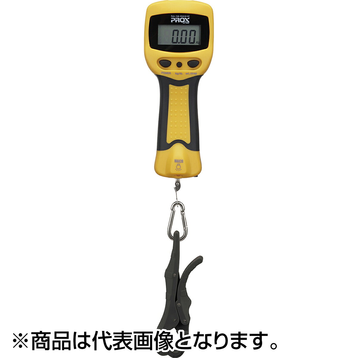 ウェイト計測／ドラグ計測 MAX28kg! 大物対応のデジタルスケール魚やイカの計測に最適なデジタル表示のスケール。ウェイト計測／ドラグ計測 MAX約28kg。便利なドラグチェック機能搭載。暗闇でも計測可能なバックライト機能+計測物を照らす...