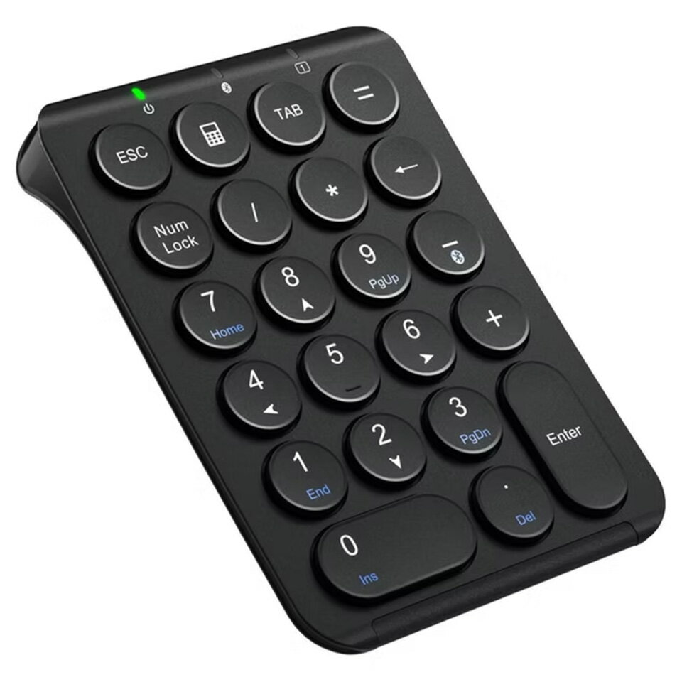【便利なテンキー】Bluetooth5.1を採用し、遅延のない作業が可能です。一度ペアリングすれば次回以降は自動的に接続されます。本製品はtabなどのキーを搭載しているため、Excelやスプレッドシートなどを使用する際、格段に作業効率が上が...