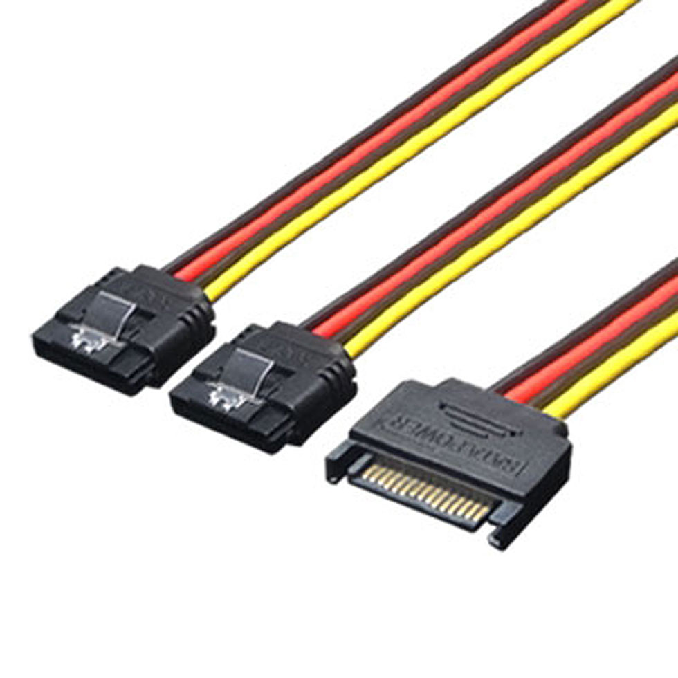 SATA電源を2分岐させるケーブルです。ロック機能付き。保証期間：メーカー保証ネコポス同梱可能数：6個まで