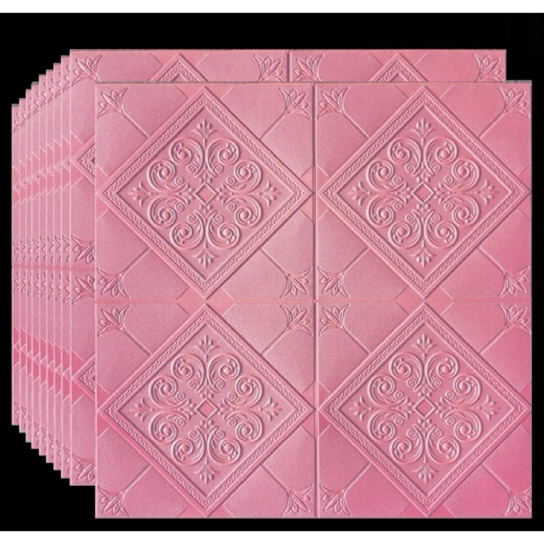 商品説明◆状態：新品◆材質：XPEエコ フォーム◆50枚 70x70（cm)◆裏面に粘着性があり、はがすと、壁に貼ることができる3D壁紙◆防水 汚い防止 カビ防止◆貼り付け方は簡単。各場所に適用！◆手作業での採寸の為、若干誤差がある場合があ...