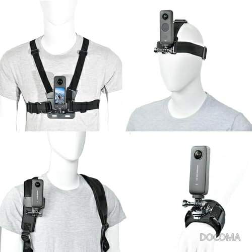 商品の特徴・マルチマウントキット ? Insta360 X5/X4/X3用のチェストハーネス、ヘッドストラップ、バックパッククリップ、リストストラップが含まれます。GoPro Hero 13/12/11と互換性があります。・幅広い互換性:I...