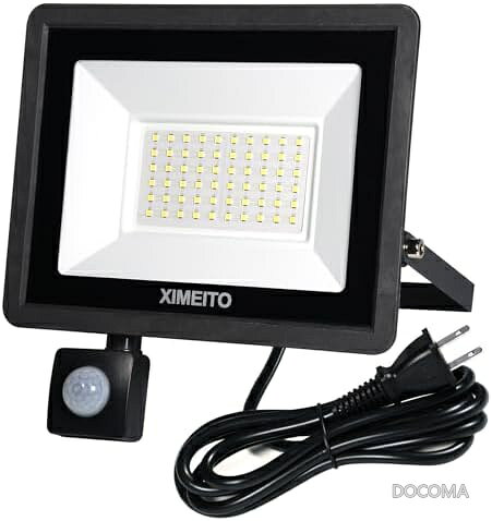 商品の特徴・【規格】：「薄型LEDセンサーライト」 電圧：100-240V 定格周波数：50/60Hz、消費電力：50w、ケーブル長:1.8m、チップ：SMD チップ、広角照射：120°、光束：6000ルーメン(600w相当) 、色温度65...