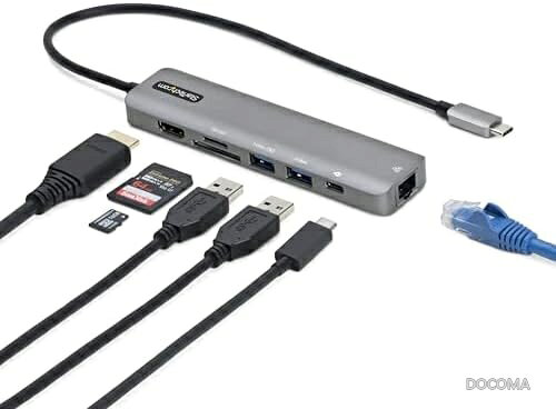 商品の特徴・7機能マルチポートアダプタ：HDMI 2.0b（HDR10）4K/60Hzビデオ出力、2ポート5Gbps USB-Aハブ（BC 1.2急速充電ポート）、100W PD、MicroSD &amp; SDカードリーダー、ギガビットイ...
