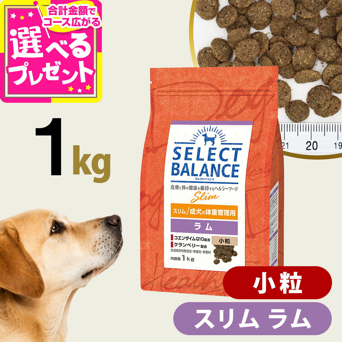 欠品の際にはあらためてご連絡いたします。 SELECT BALANCE　スリム　ラム小粒の詳細 ブランド名 セレクトバランス ブランドの特徴 ・セレクトバランスは、皮膚と体の健康を維持するヘルシードッグフードです。年齢を目安に与えやすいパピ...