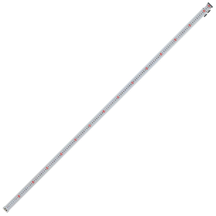 ミニスタッフ 4.1m3段 MSF-41【 用途 】アルミ製簡易スタッフ【 機能 】レベル出し、内のり測定、当て尺と3通りの使い方ができます【 仕様 】4.1m3段目盛　ミリ単位表示裏面　内のり測定目盛脱落防止式ネジ【 材質 】本体：アルミ...
