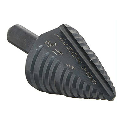 バリビット段付きドリル 22mm 28.5mm 31mm VB930909VB9【 用途 】鉄、ステンレス（3mmまで）【 材質 】コバルトハイス【 仕様 】シャンク径：10mm穴あけ寸法：22・28.5・31mm