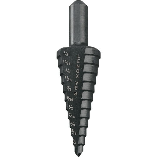 バリビット段付きドリル 4.5-22mm VB830908VB8【 用途 】鉄、ステンレス（3mmまで）【 材質 】コバルトハイス【 仕様 】シャンク径：10mm穴あけ寸法：4.5・6・8・9.5・11・12.5・14・16・17.5・19...