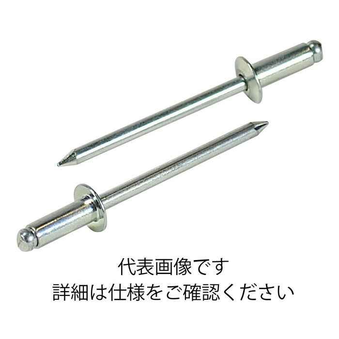 エビ ブラインドリベット 丸頭 エコBOX 100本入 NSA82EB 【　仕様　】 ●リベット形：丸頭●ボディ径(フランジ)：φ6.4mm●ボディ長(フランジ)：9.2mm●リベット径：φ12.8mm●リベット長：2.4mm●シャフト径(...