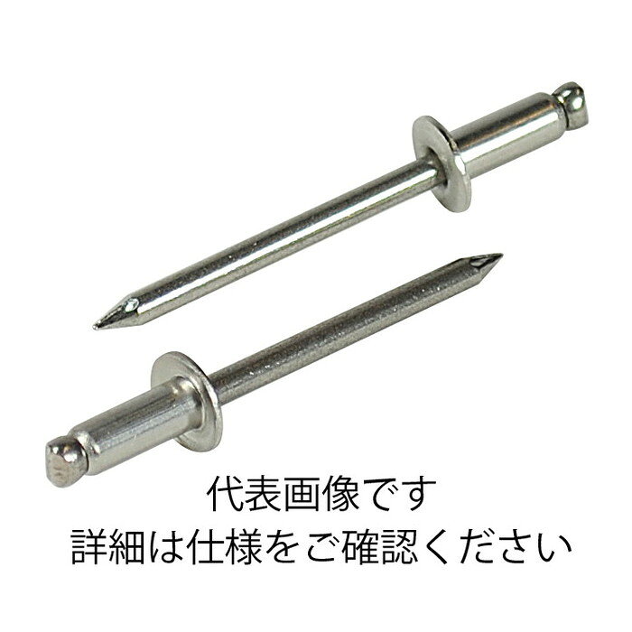 エビ ブラインドリベット 丸頭 1000本入 NST42 【　仕様　】 ●リベット形：丸頭●ボディ径(フランジ)：φ3.2mm●ボディ長(フランジ)：6.0mm●リベット径：φ6.4mm●リベット長：0.8mm●シャフト径(マンドレル)：φ...