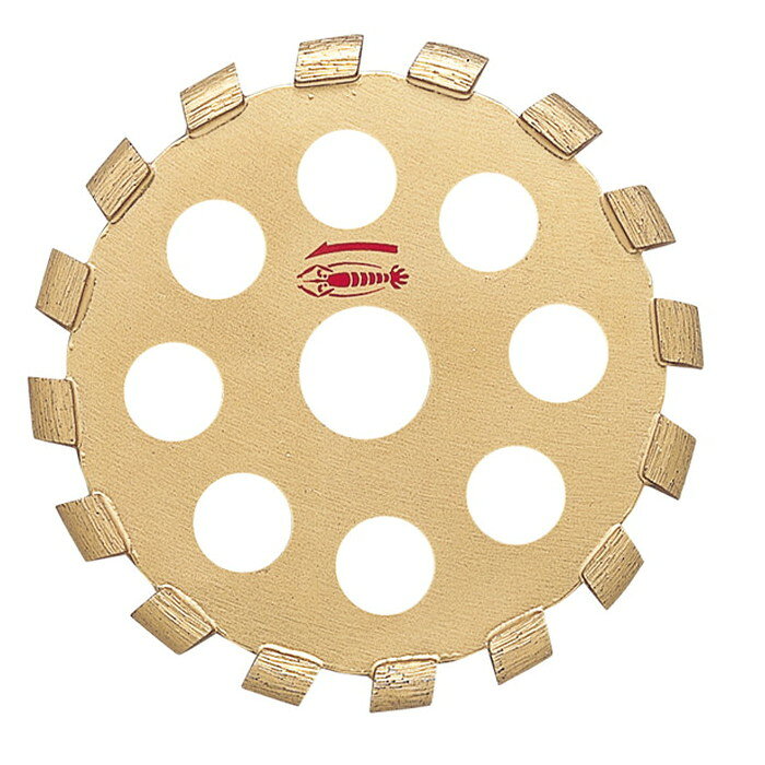 エビ ダイヤモンドホイール Uカッター U105 【　仕様　】 ●外径(φmm)：105●刃厚(mm)：10●穴径(φmm)：20●チップ高さ(mm)：7●最高使用回転数(rpm)：14500●付属リング穴径(φmm)：15●質量(g)：3...