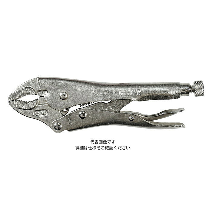 エビ バイスプライヤ カーブ（カッター付） VW100N 【　仕様　】 ●全長(mm)：105●口開き(mm)：23●切断可能鉄線径(mm)：φ1.2●質量(g)：80 【　特長　】 ●カーブタイプ(カッター付)●VMタイプの特長にカッター...