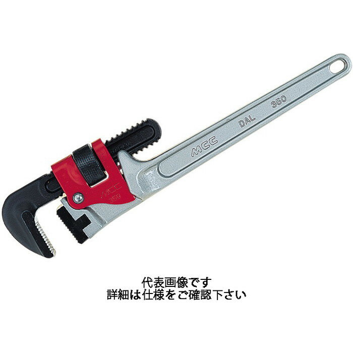 パイプレンチ アルミ白・エンビ被覆鋼管用DA 450 PWVDA450 【　仕様　】 ●サイズ：450mm●適用される管の呼び寸法：32、40A●被覆のスベリ許容トルク：245、274N・m●くわえられる管の呼び寸法：〜65A●口開き幅：〜...