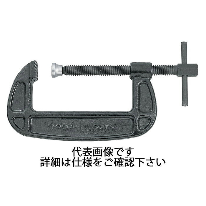 シャコ万力(バーコ型) クランプ範囲38mm BC38 【　特長　】●早締め用のハンドル付●ねじ頭部の六角にレンチ類で最後のひと締めにより、さらに確実な締め付けが出来る●カチオン電着塗装で防錆効果抜群●各種熔接・仮締め等の作業に便利 【 仕...